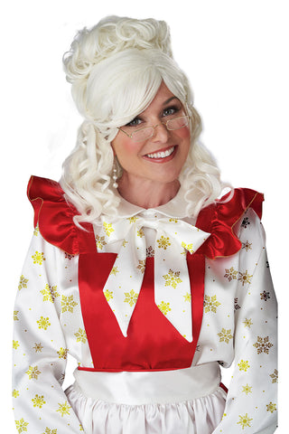 California Costume Mrs. Claus Wig And Bun Clip 7020/112 – CostumeBoom